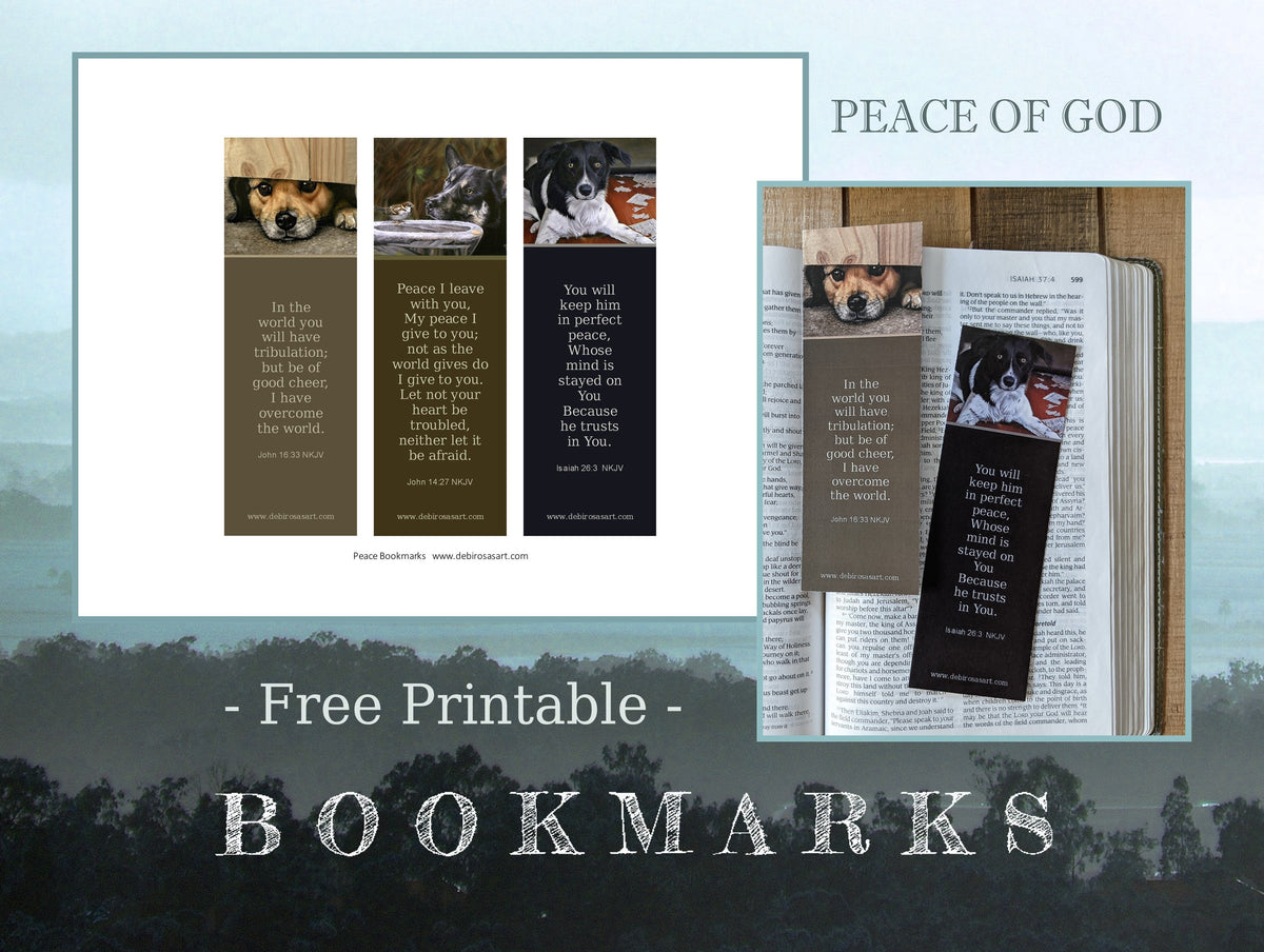Free Printable - Peace of God Bookmarks – Debi Rosas Art